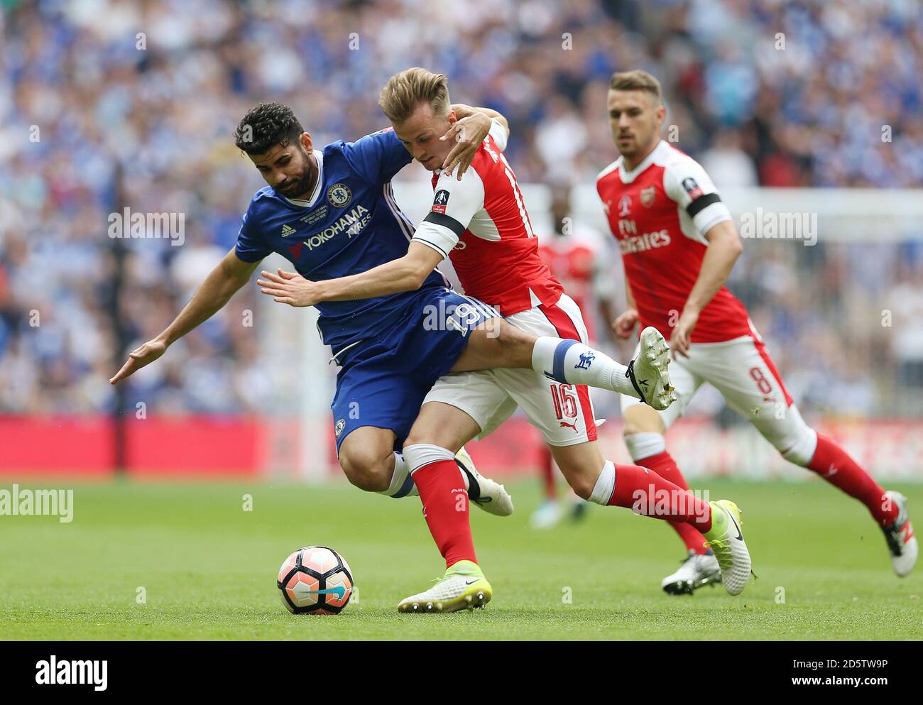 Arsenal's Rob Holding and Chelsea's Diego Costa during the FA Cup Final ...