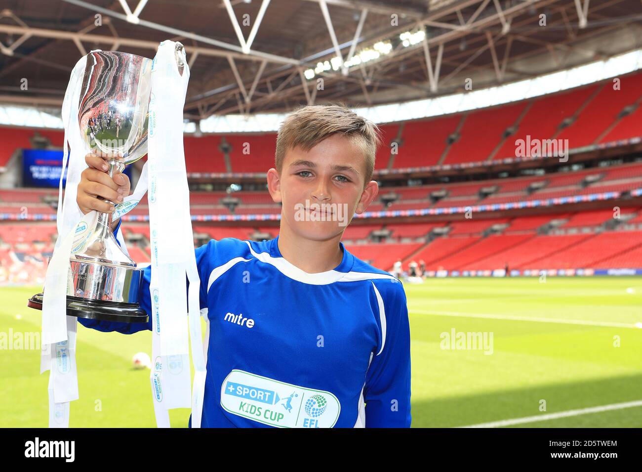 A competitor celebrates after winning the Kids Cup Final Stock Photo ...