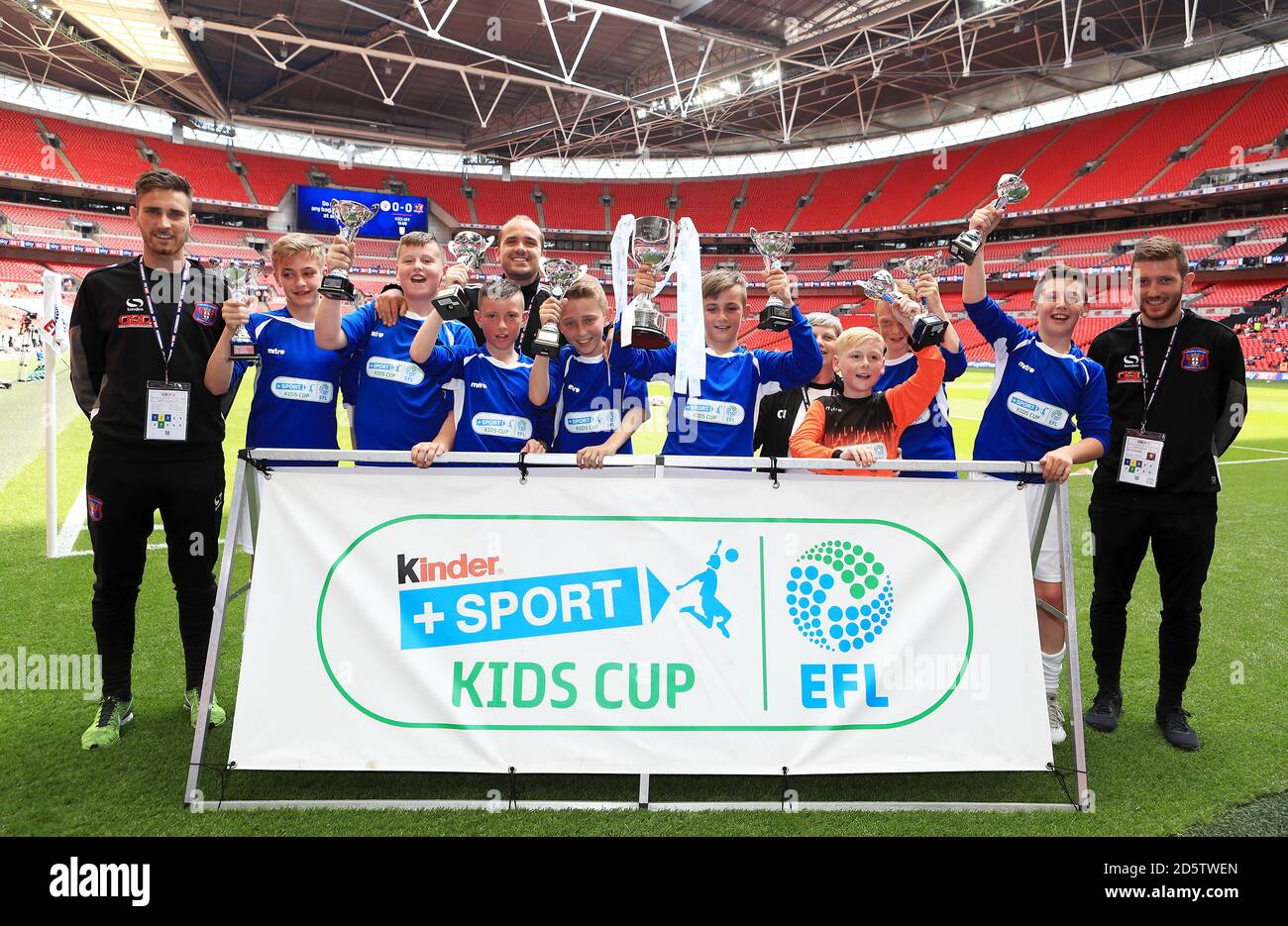 Competitors celebrate after winning the Kids Cup Final Stock Photo - Alamy