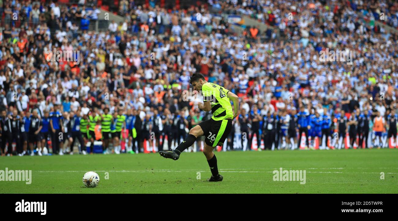 Huddersfield Town's Christopher Schindler scores the winning penalty in ...