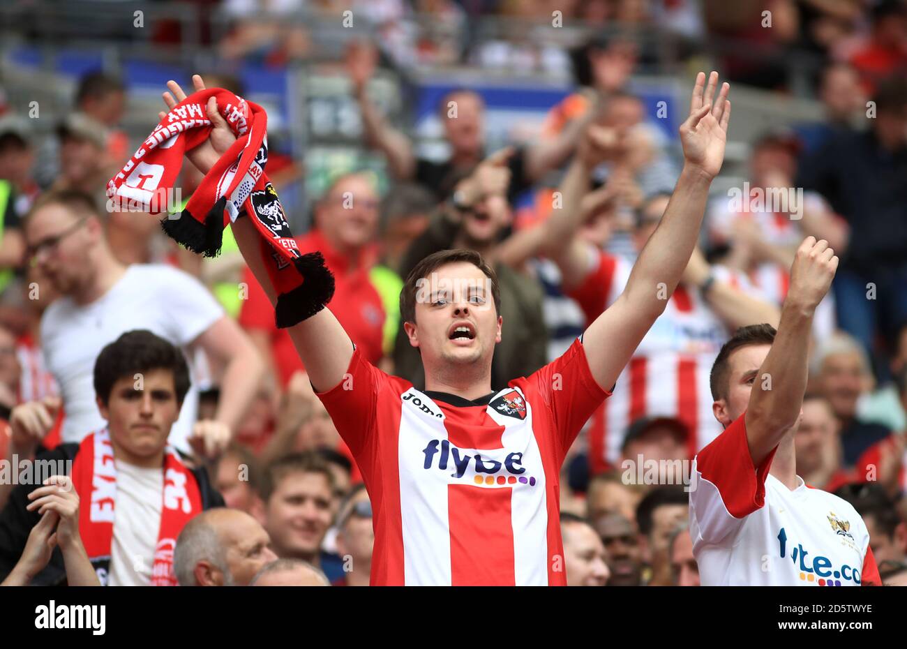 Exeter City Fans In The Stands High Resolution Stock Photography and ...