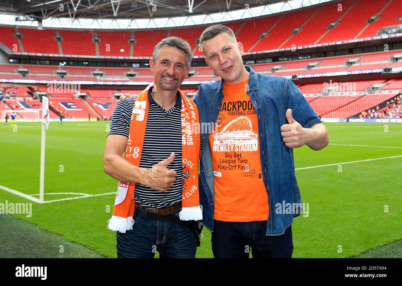 Fans on the pitch after playing EA Sports FIFA 17 during half time ...