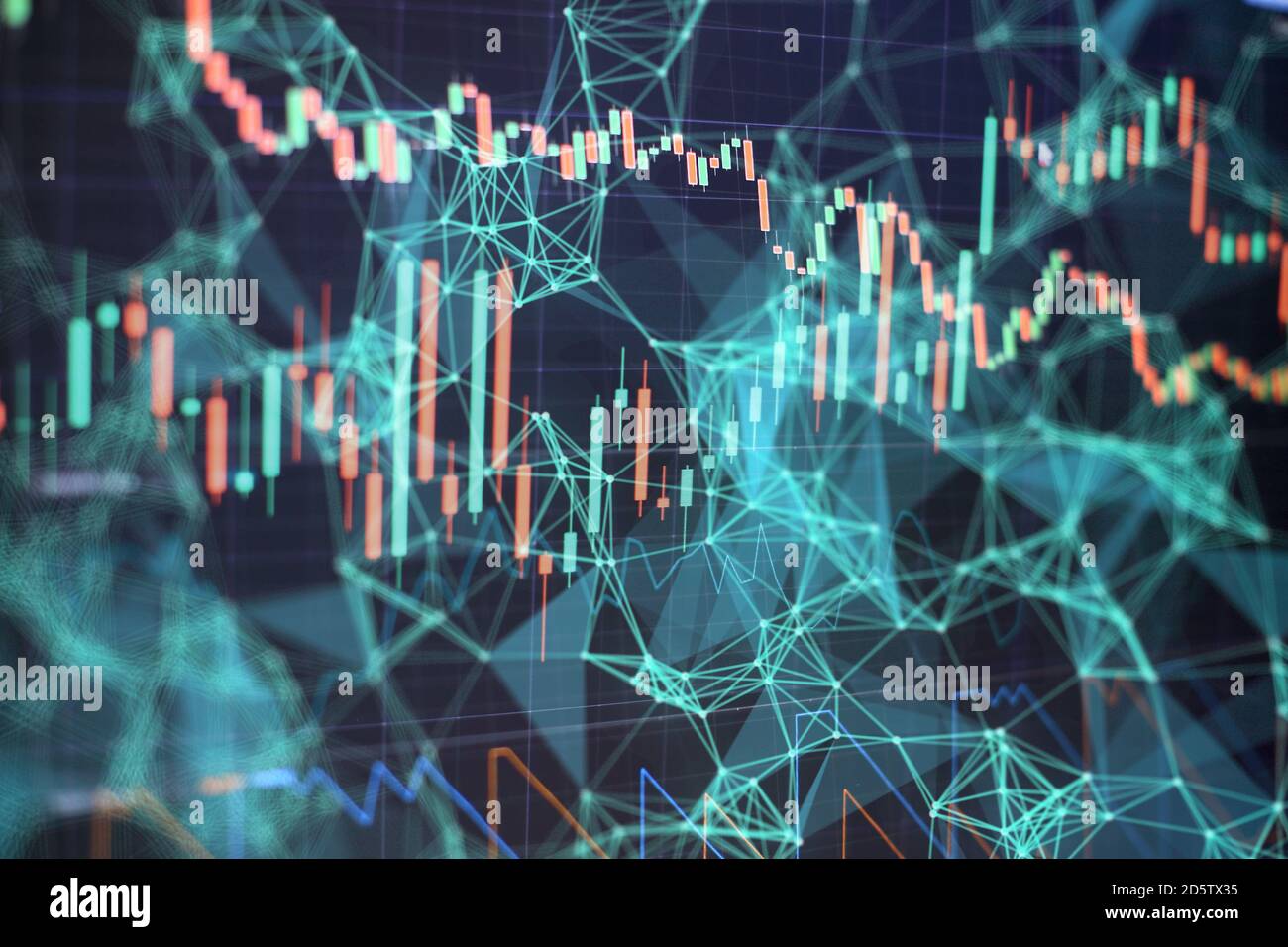 Economy trends background for business idea and all art work design ...