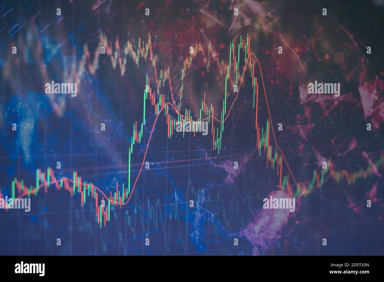 Economy trends background for business idea and all art work design ...