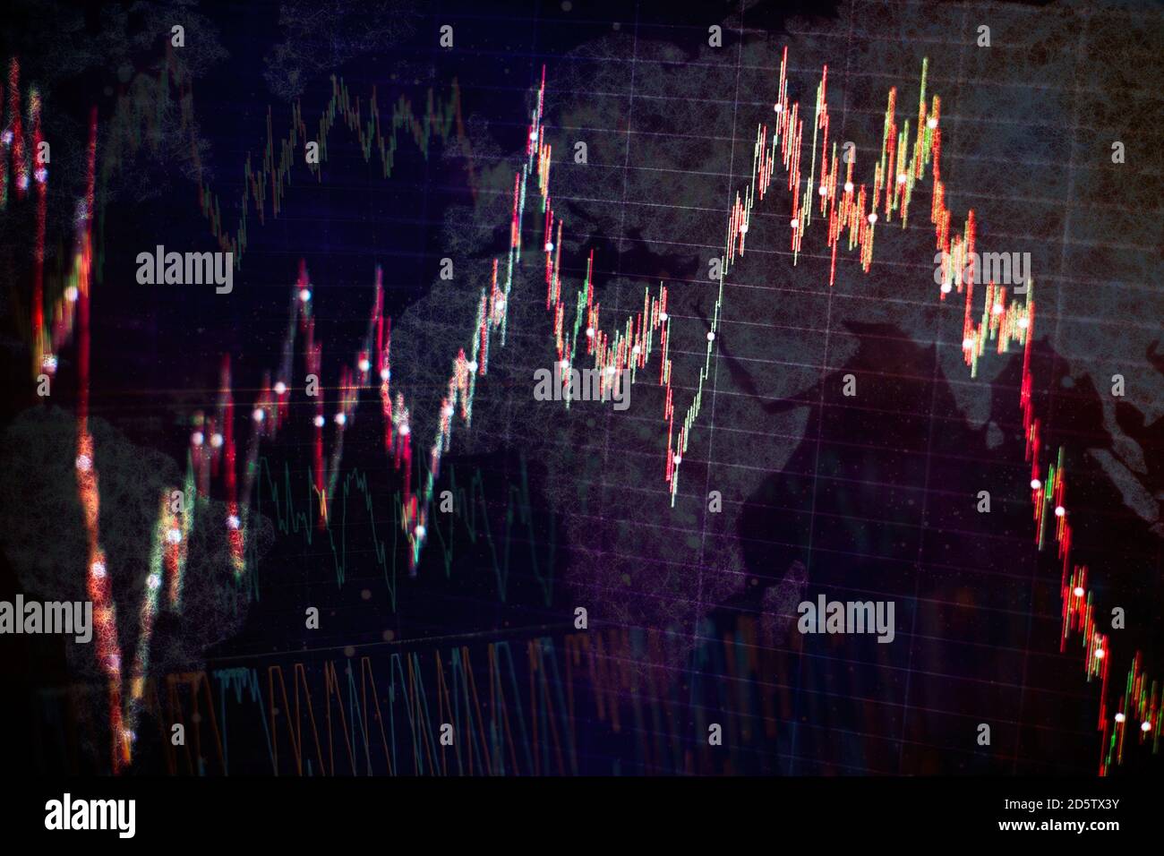 Economy trends background for business idea and all art work design ...