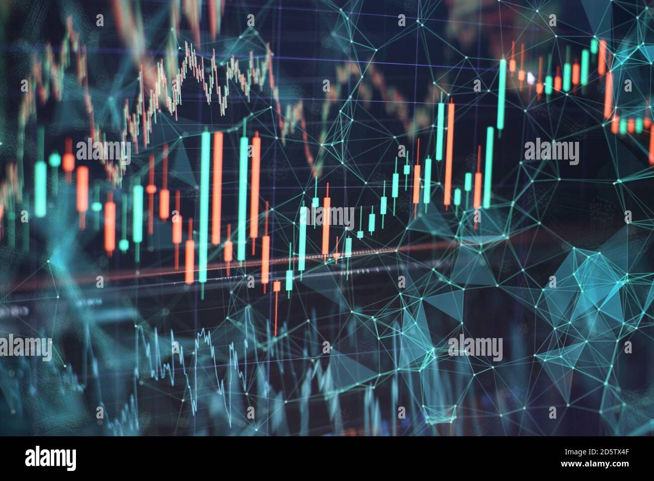 Economy trends background for business idea and all art work design ...