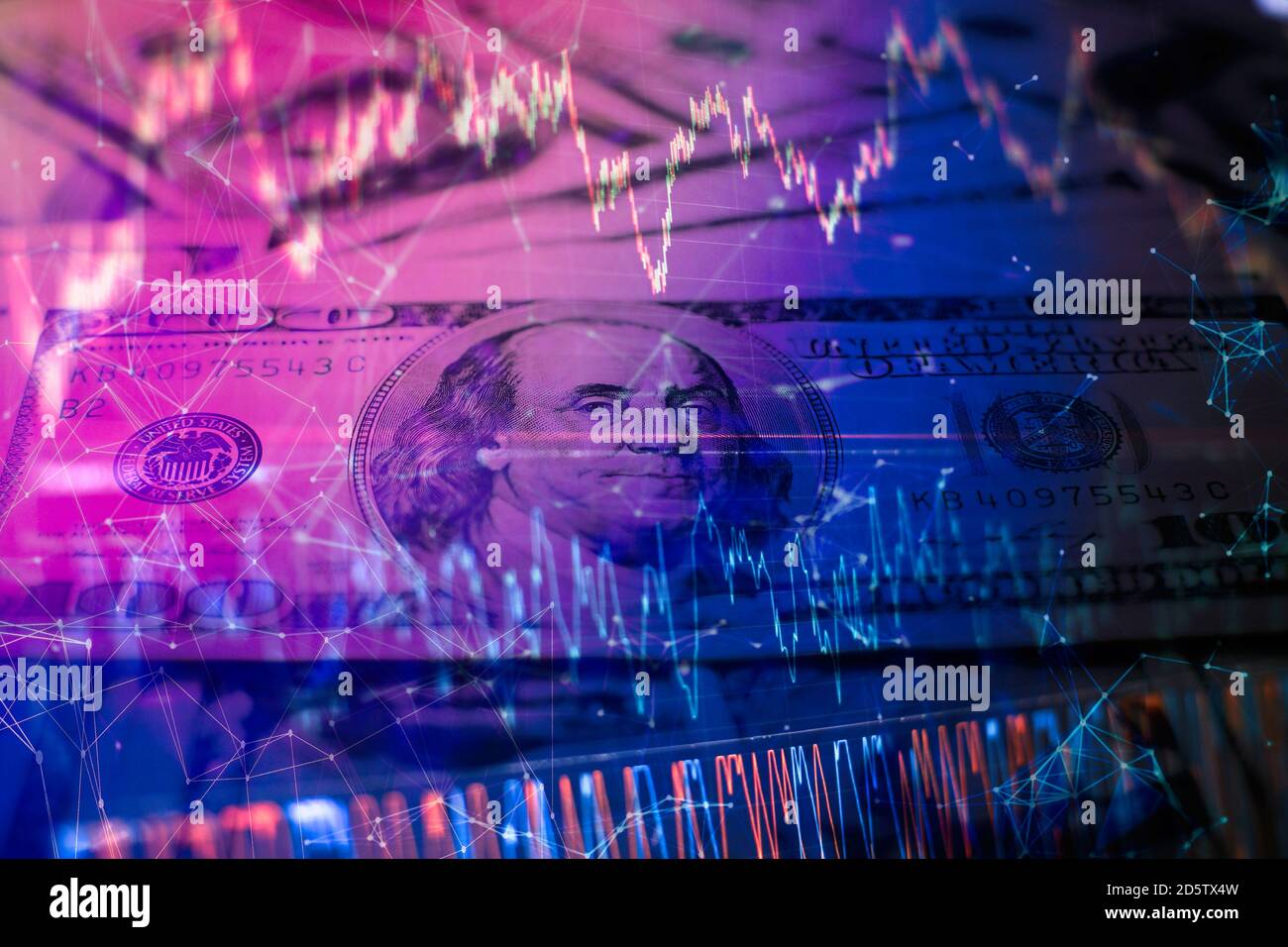 Economy trends background for business idea and all art work design ...