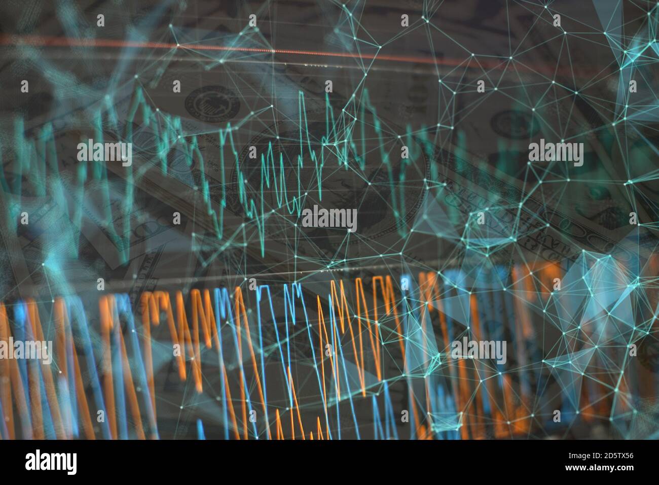 Economy trends background for business idea and all art work design ...
