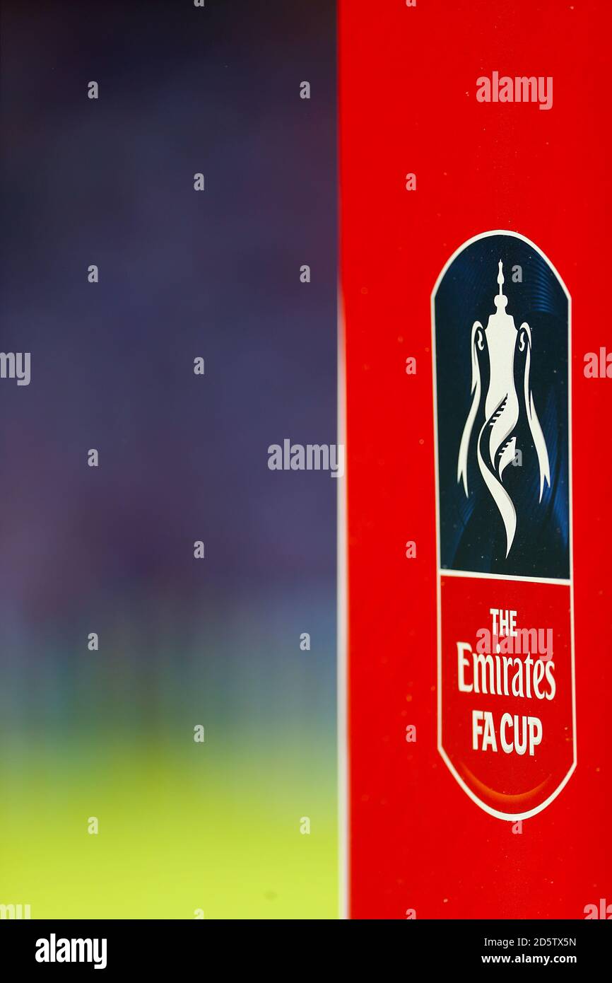 Emirates fa cup branding hi-res stock photography and images - Alamy