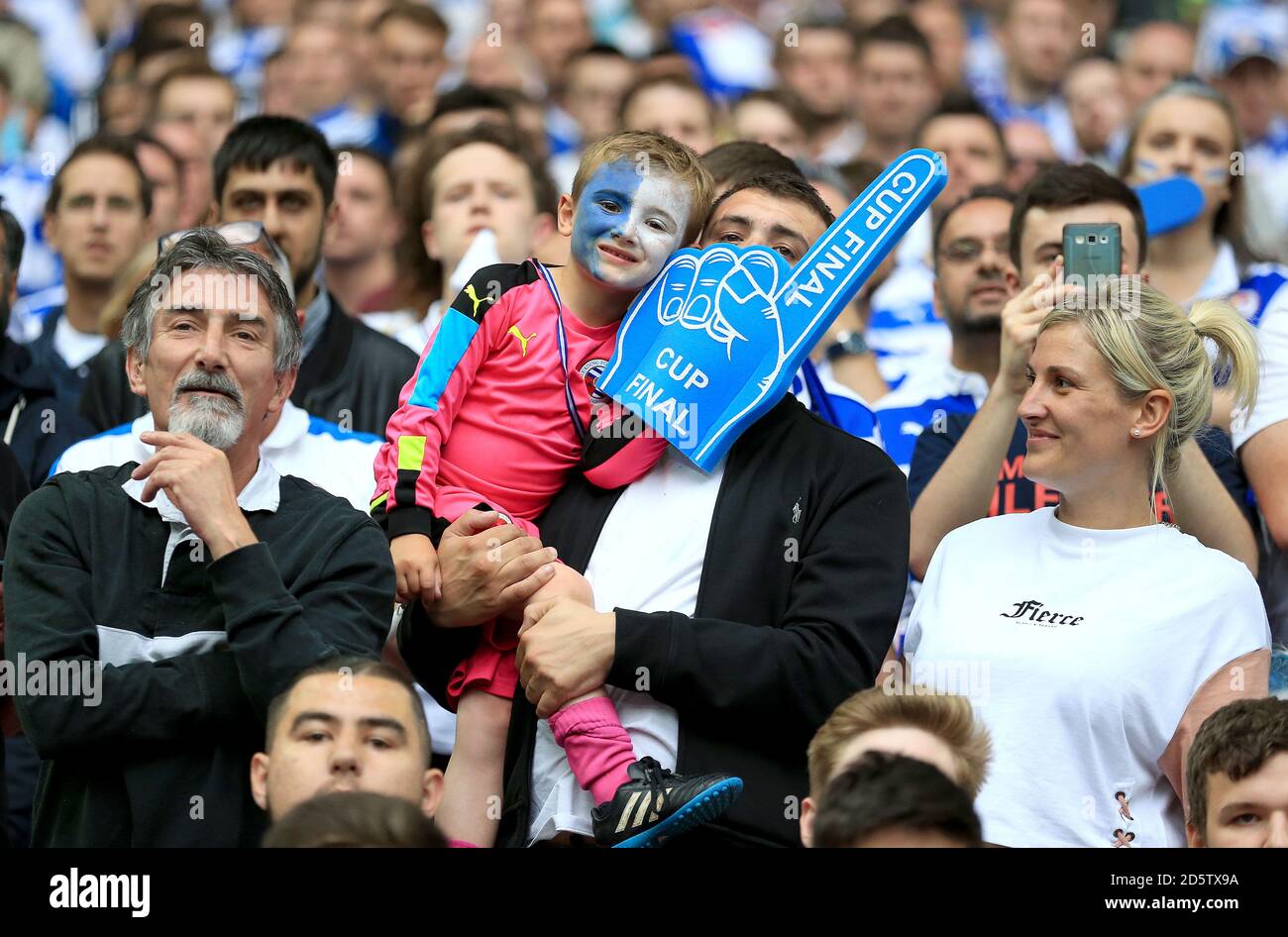 Reading fans show support for their team Stock Photo - Alamy
