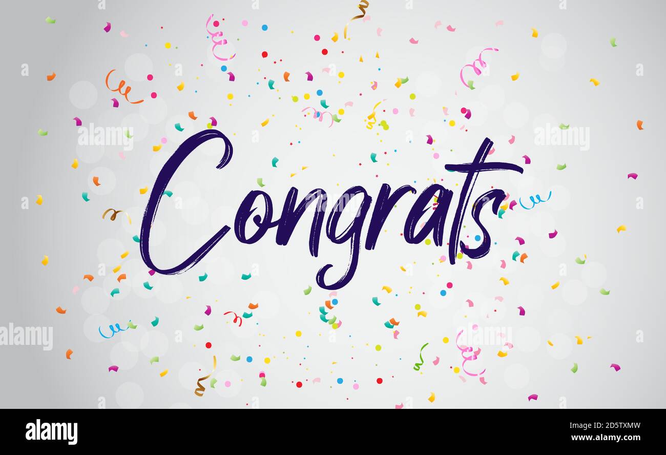 Congratulations abstract design template background. Vector ...