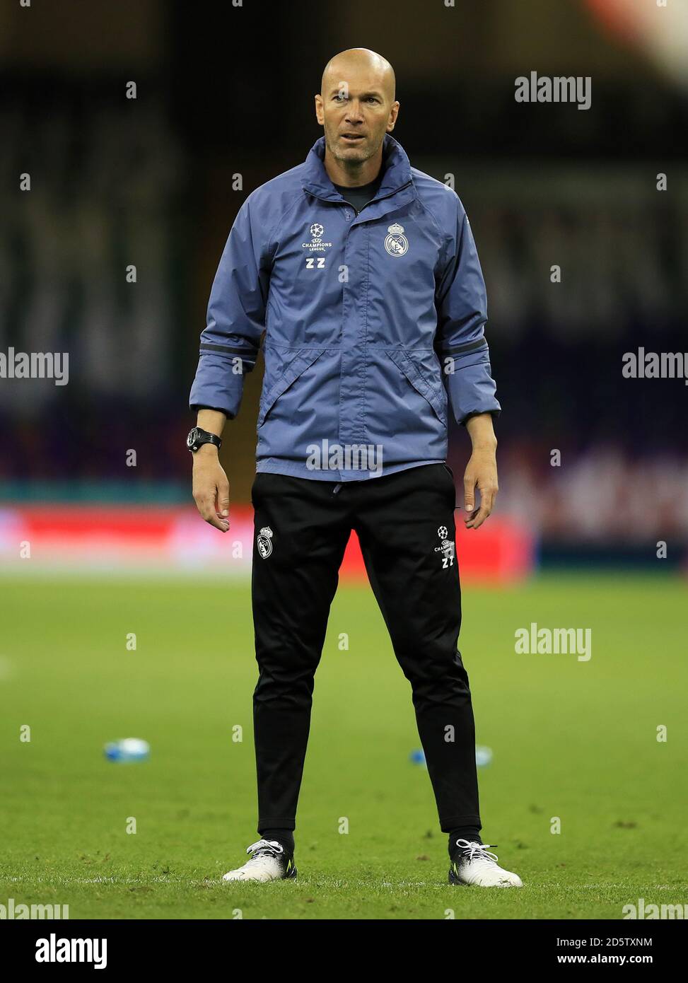 Real madrid manager zinedine zidane during the uefa champions league hi ...