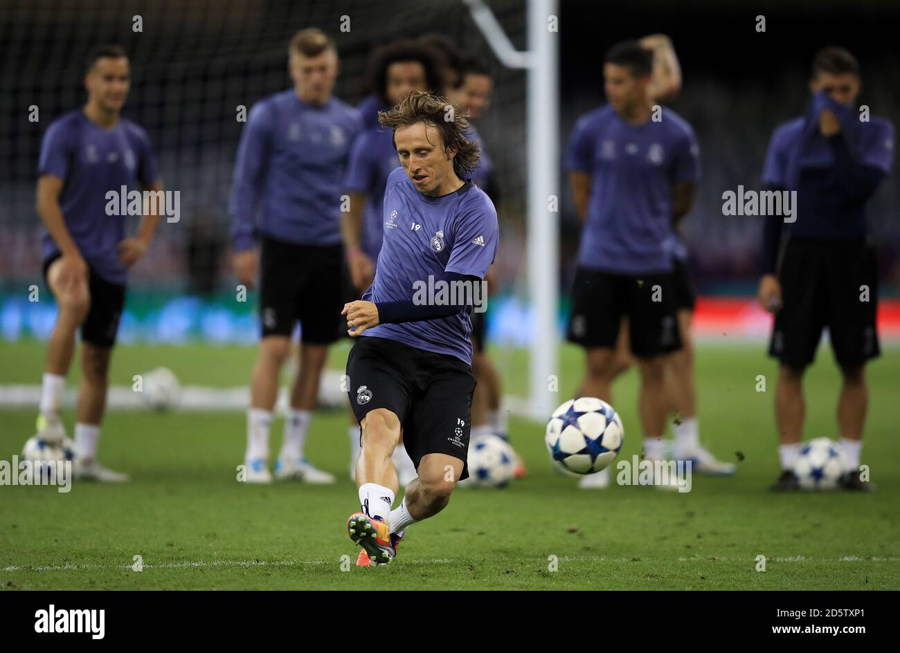 Real Madrid's Luka Modric during a training session held at the ...