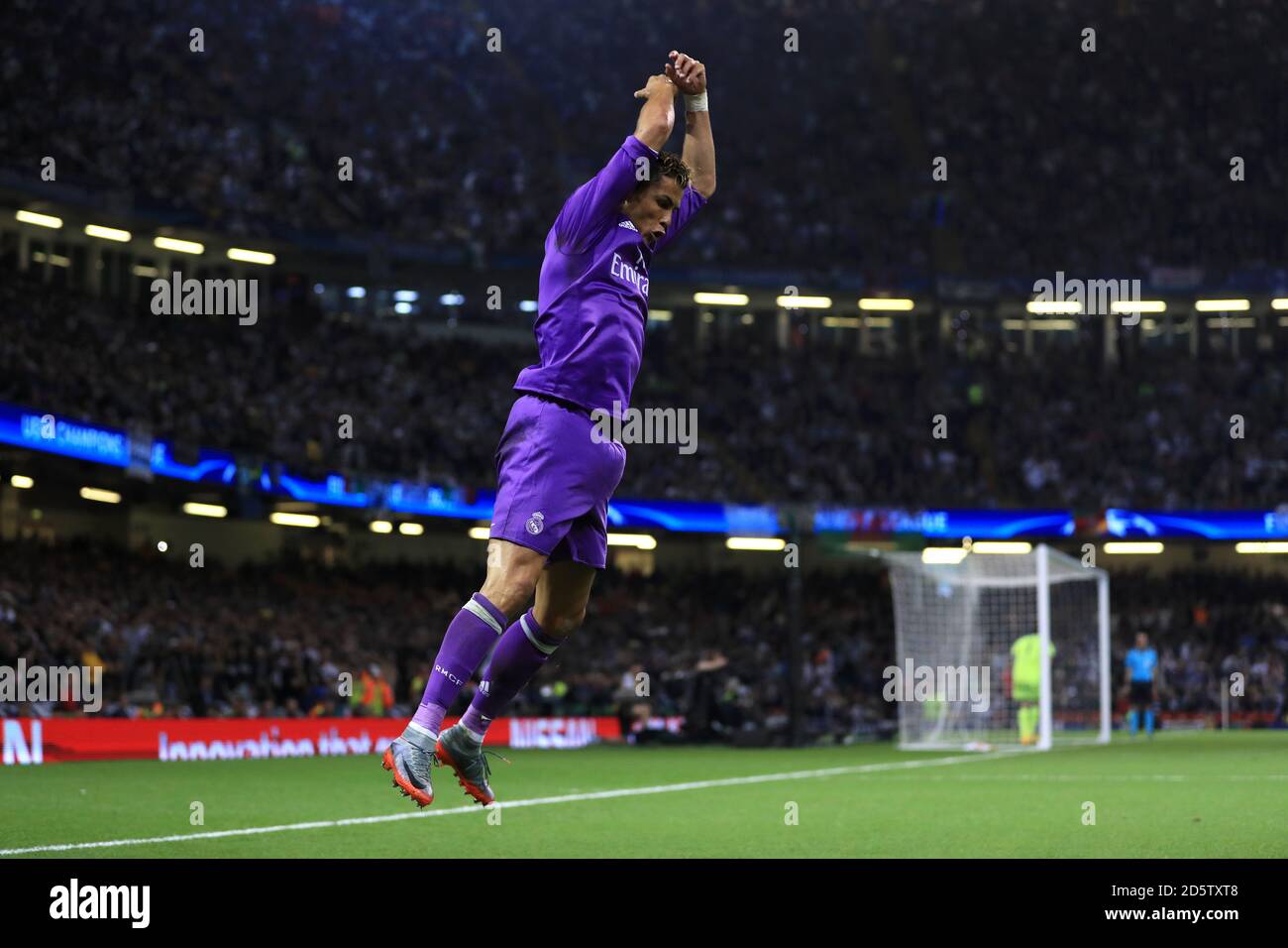 Real Madrid's Cristiano Ronaldo celebrates scoring his side's first ...