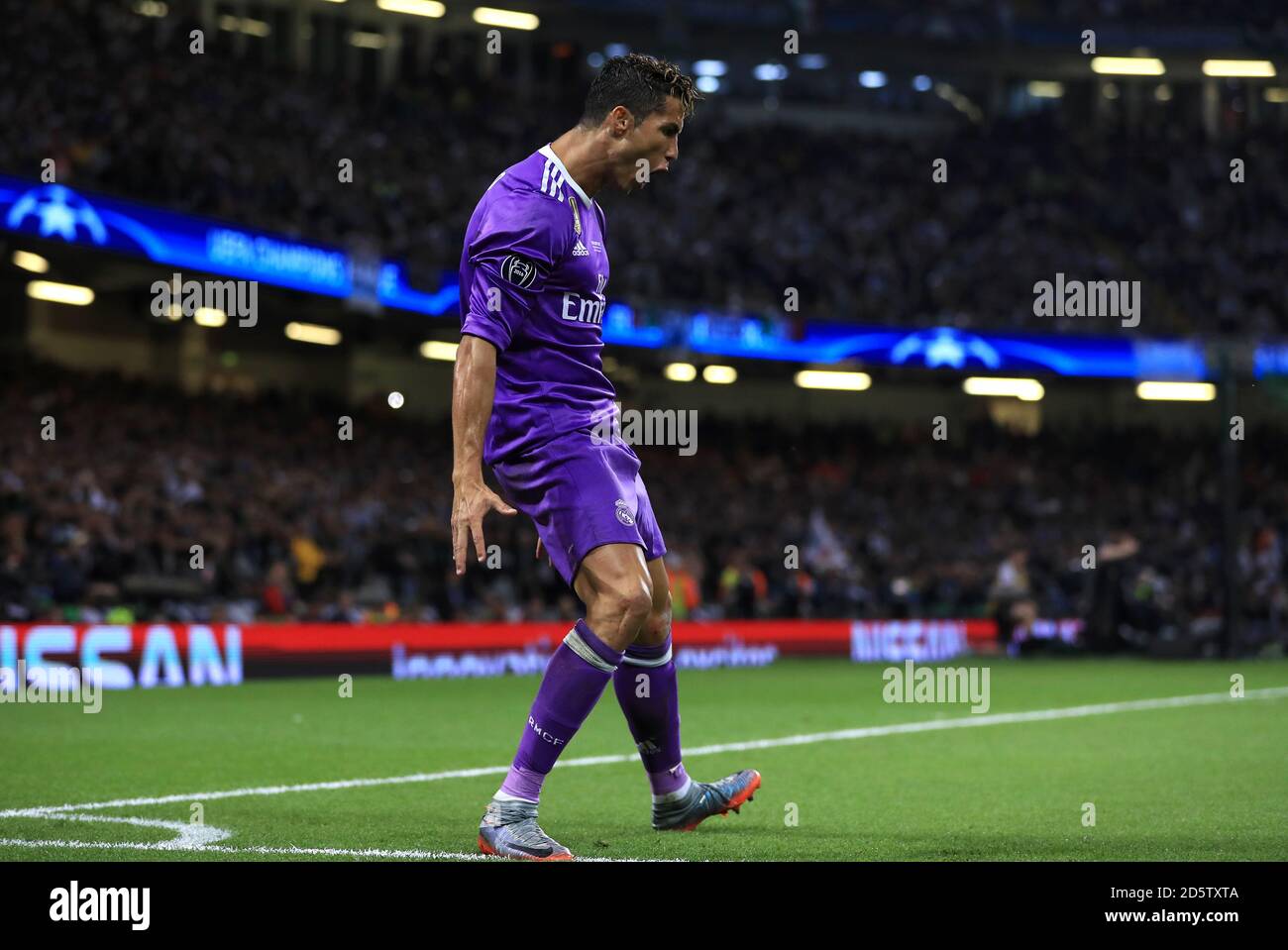 Real Madrid's Cristiano Ronaldo celebrates scoring his side's first ...