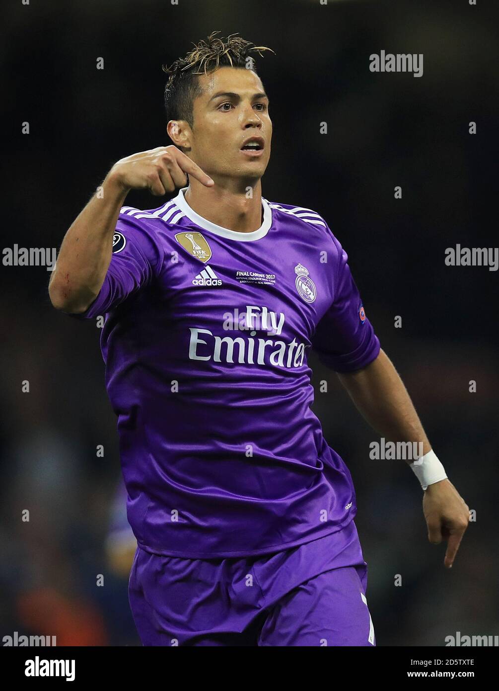Real Madrid's Cristiano Ronaldo celebrates scoring his side's first ...