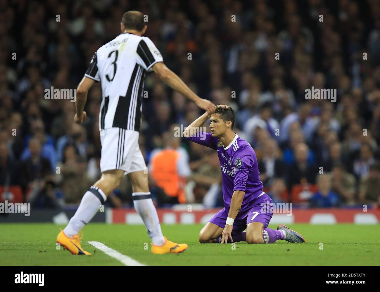 Real Madrid's Cristiano Ronaldo (right) during the 2017 Champions ...
