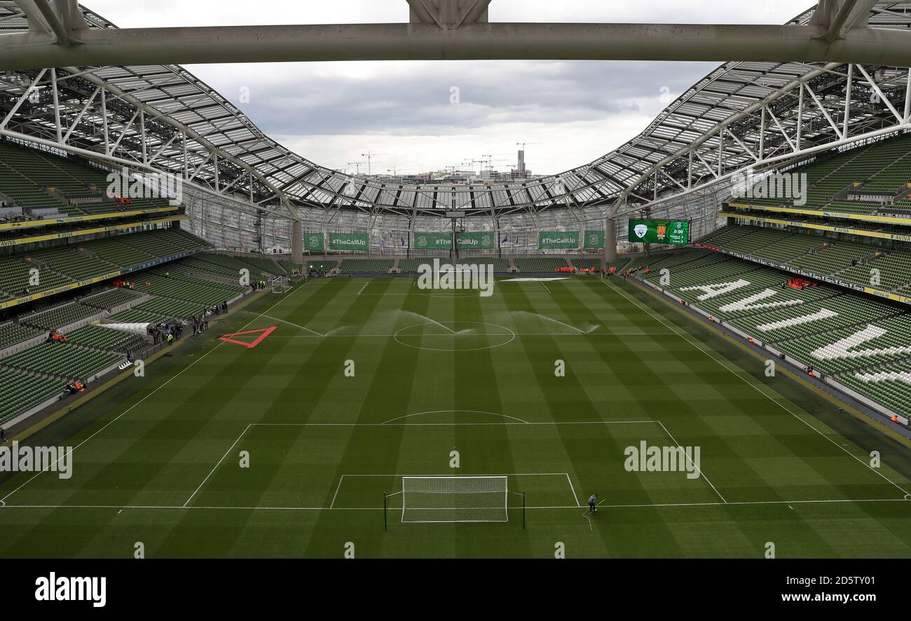 A general view of the Aviva Stadium before kick off Stock Photo - Alamy