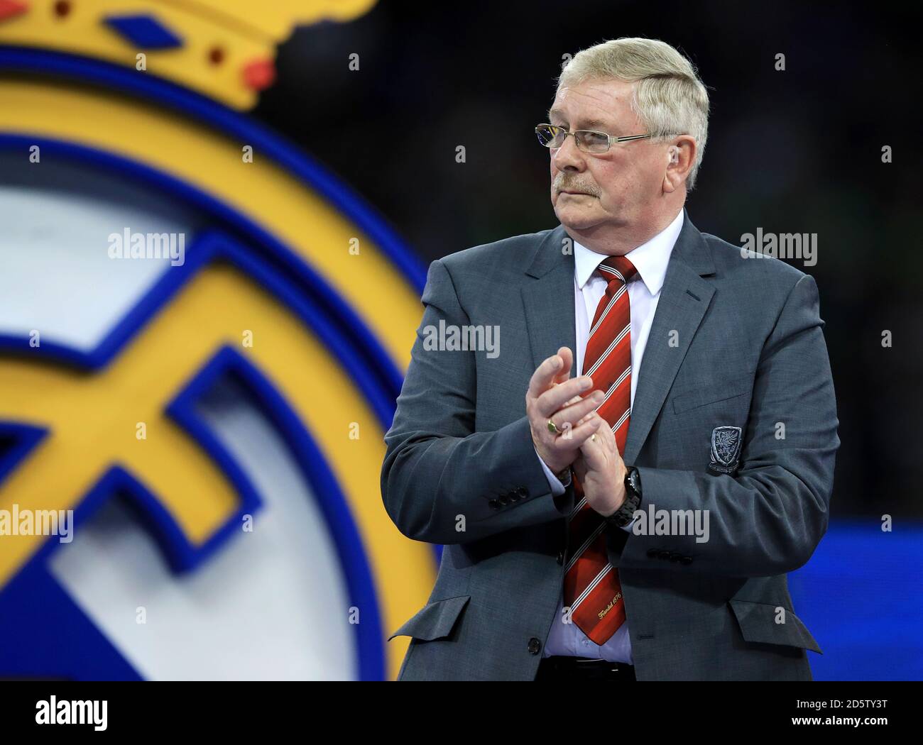 Football Association of Wales president David Griffiths after the 2017 ...