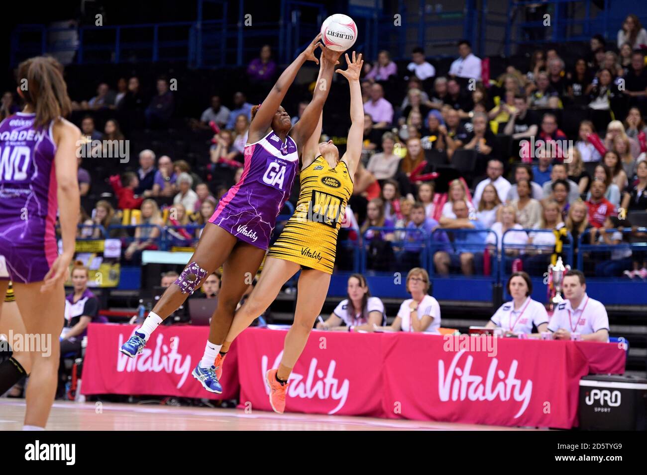 Loughborough's Vanessa Walker and Wasps' Tamsin Greenway in action ...