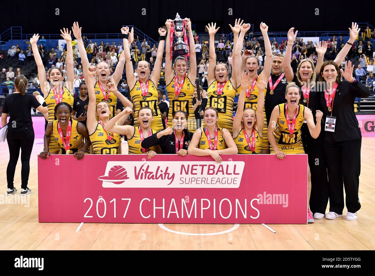 Wasps celebrate after winning the Grand Final between Loughborough ...