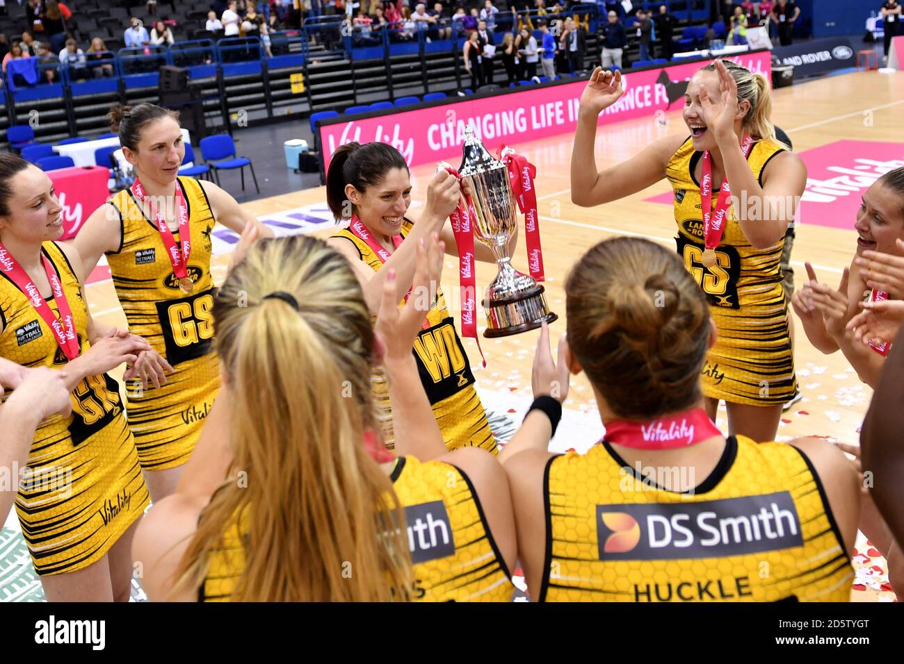 Wasps celebrate after winning the Grand Final between Loughborough ...