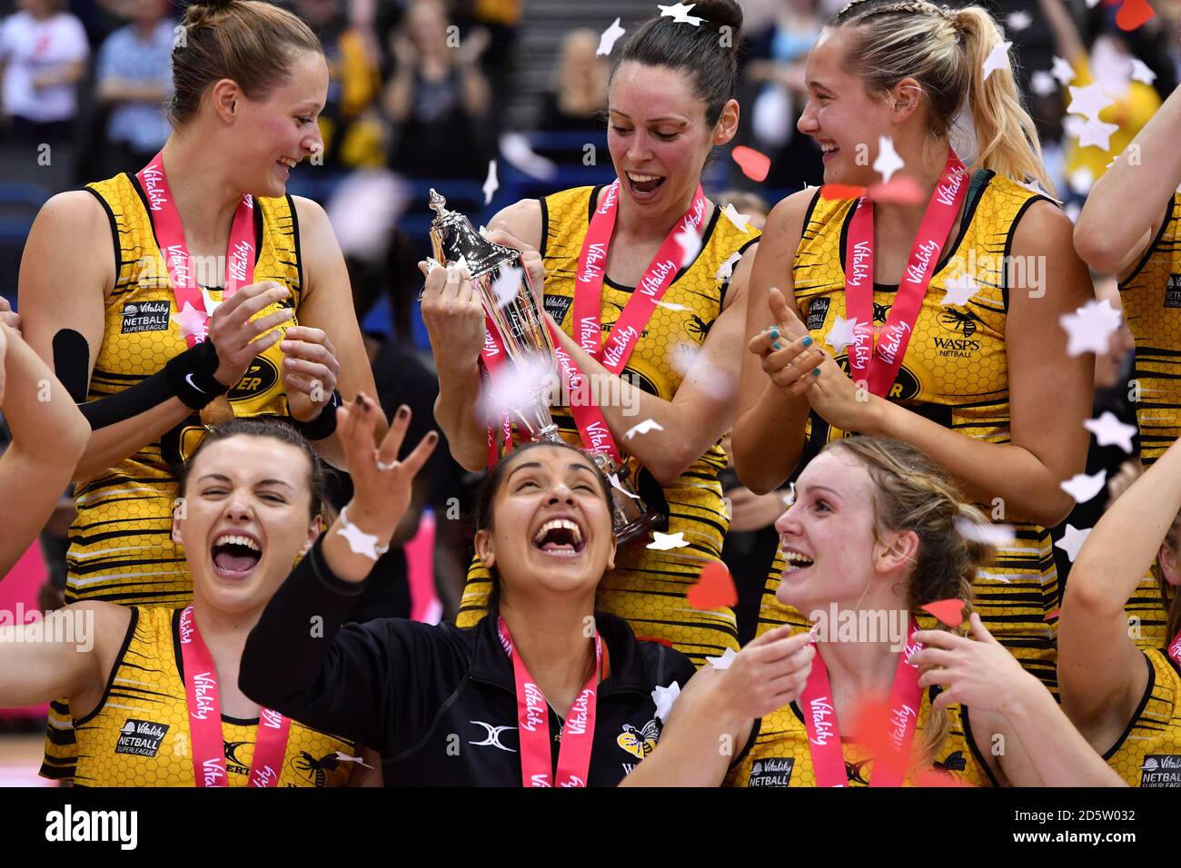 Wasps celebrate after winning the Grand Final between Loughborough ...