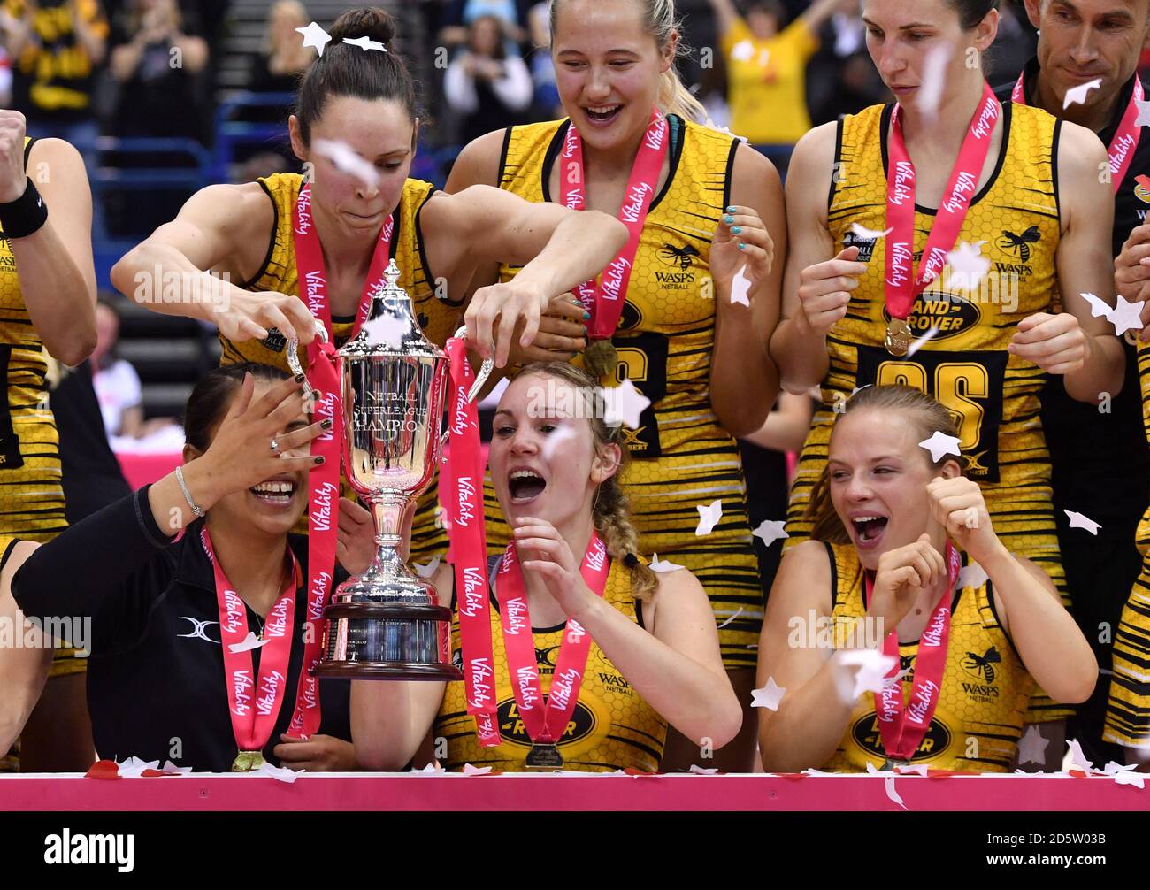 Wasps celebrate after winning the Grand Final between Loughborough ...