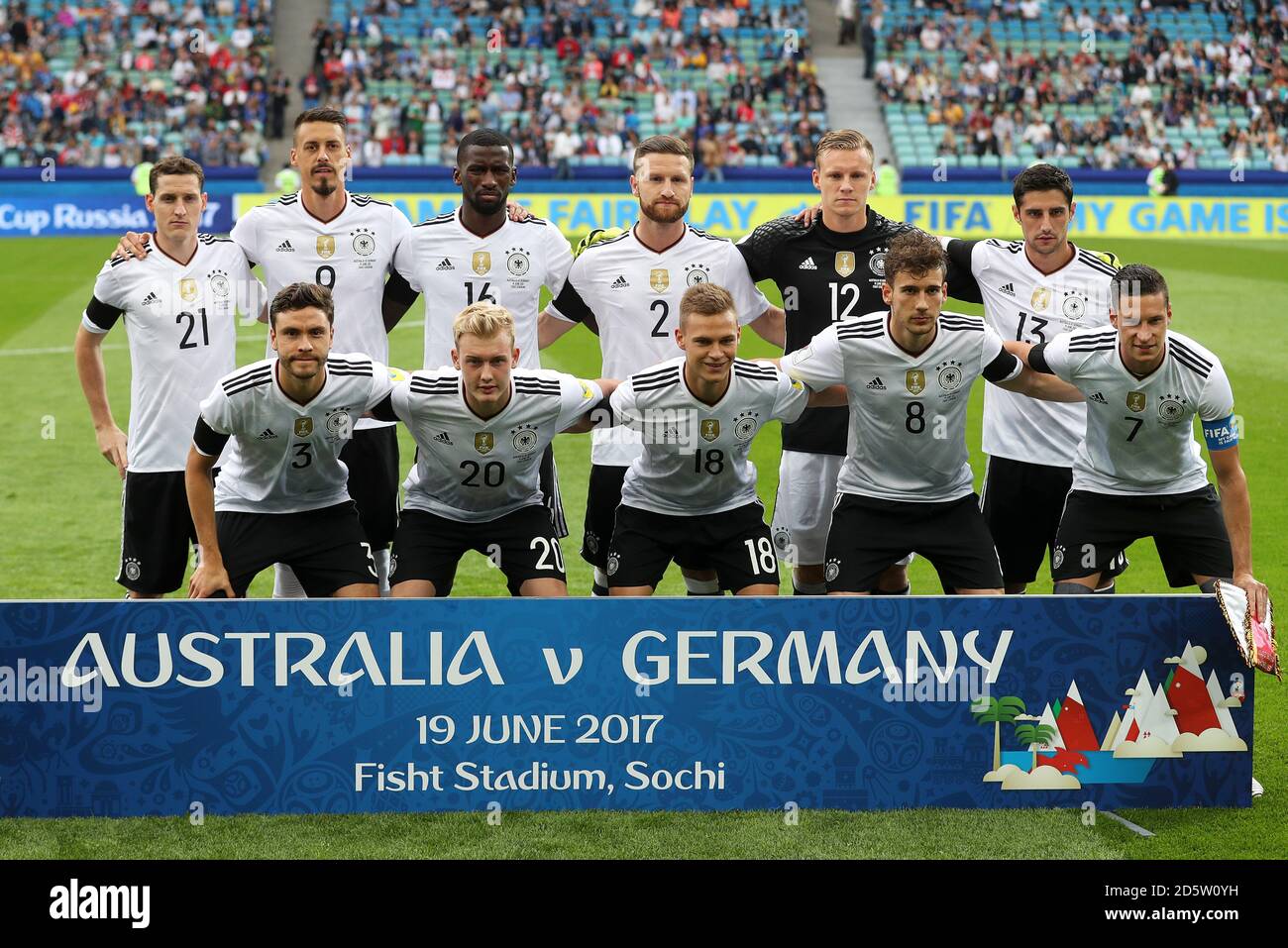 Back row, left to right, Germany's Sebastian Rudy, Sandro Wagner ...