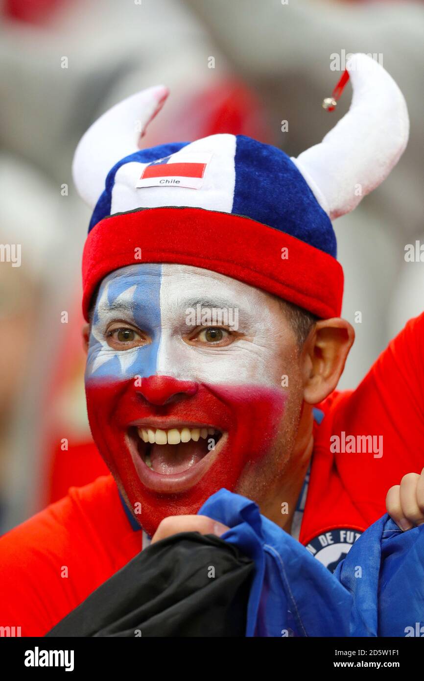 Chile fans in the stands prior to the match Stock Photo - Alamy