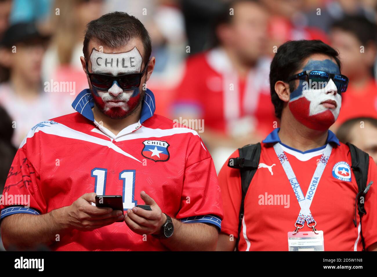 Chile fans in the stands Stock Photo - Alamy
