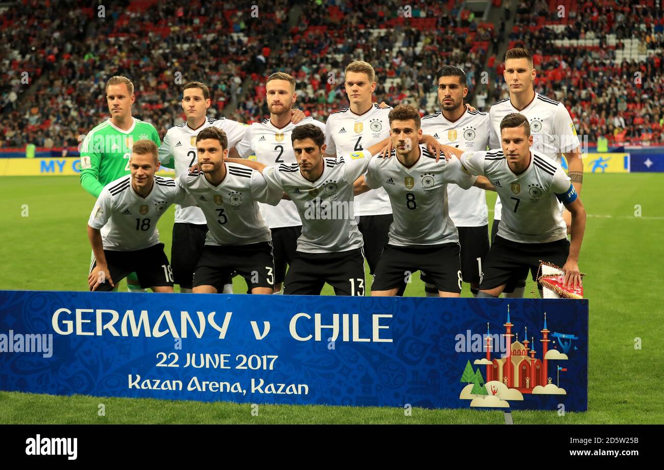 Germany players pose for a photograph before kick-off Stock Photo - Alamy