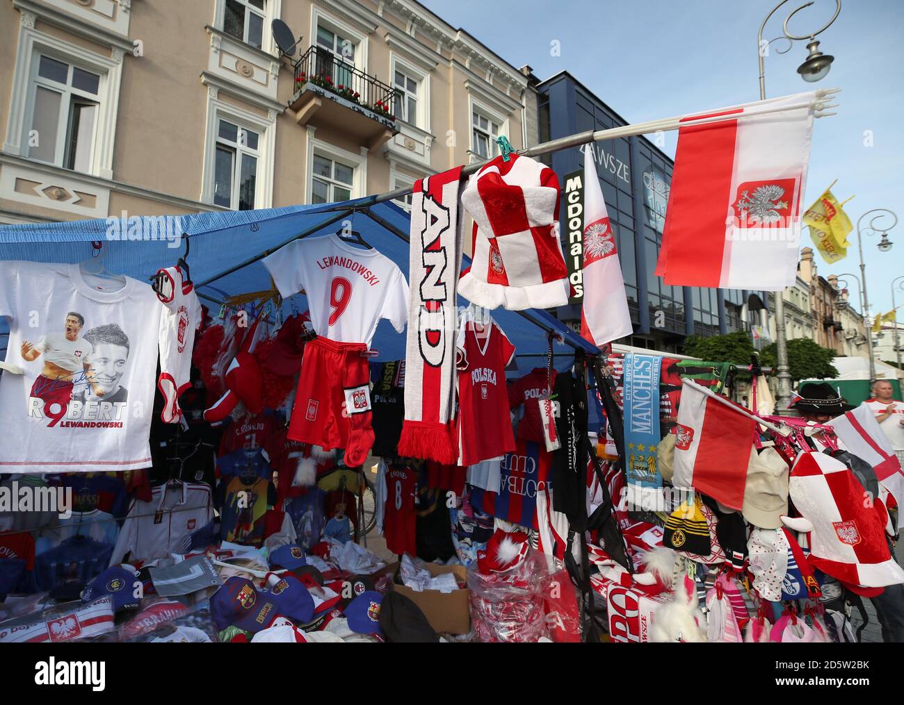 A merchandise stall outside the Arena Stock Photo - Alamy
