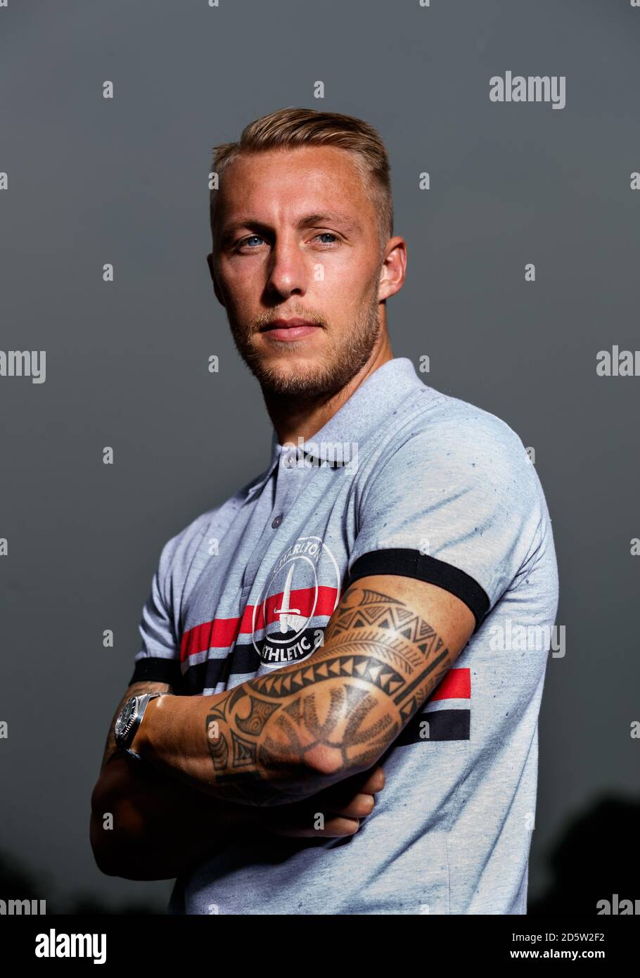 Charlton Athletic's Chris Solly poses for a photograph after the end of ...