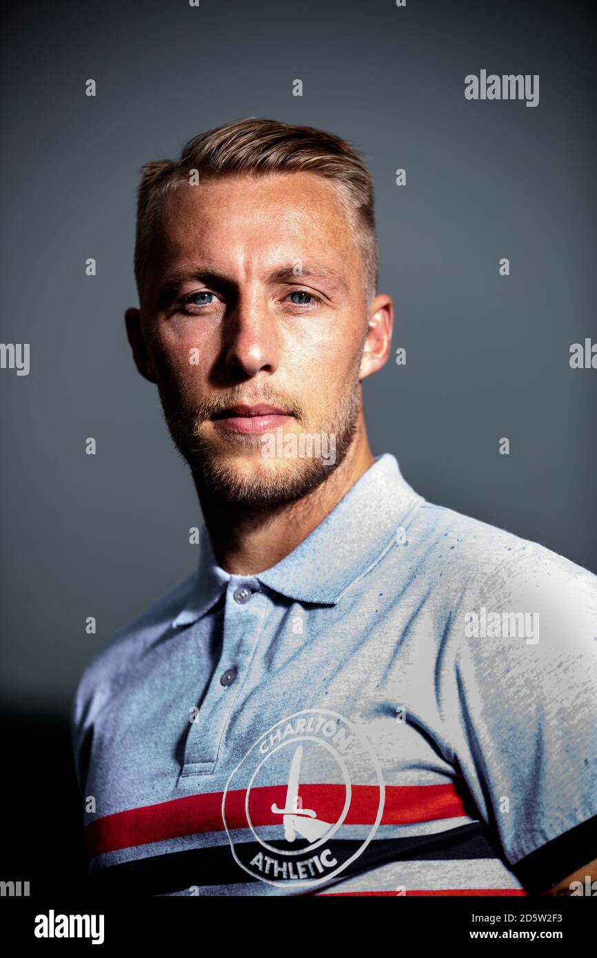 Charlton Athletic's Chris Solly poses for a photograph after the end of ...