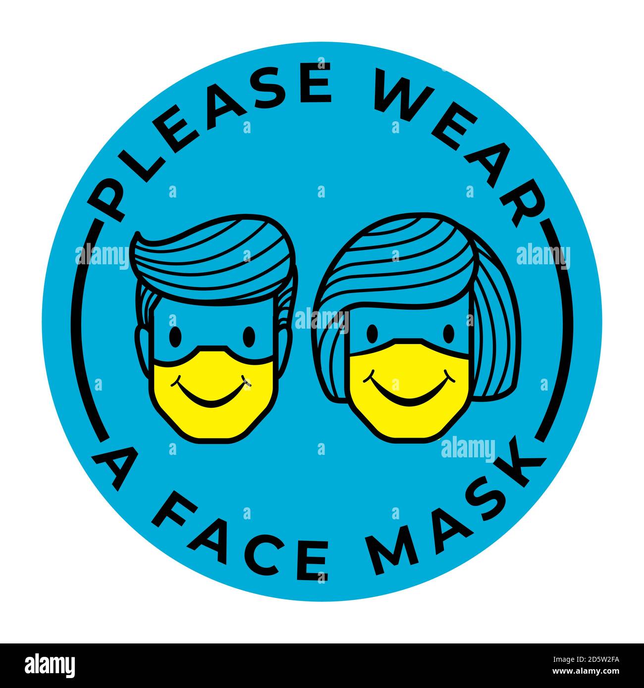 Boy and girl with face mask vector logo. Boy and girl with face mask ...