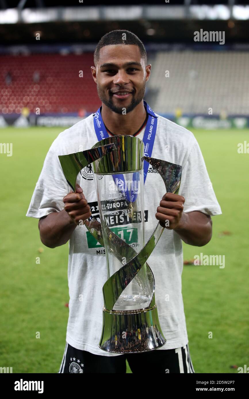 Germany's Serge Gnabry celebrates with the UEFA European Under-21 ...