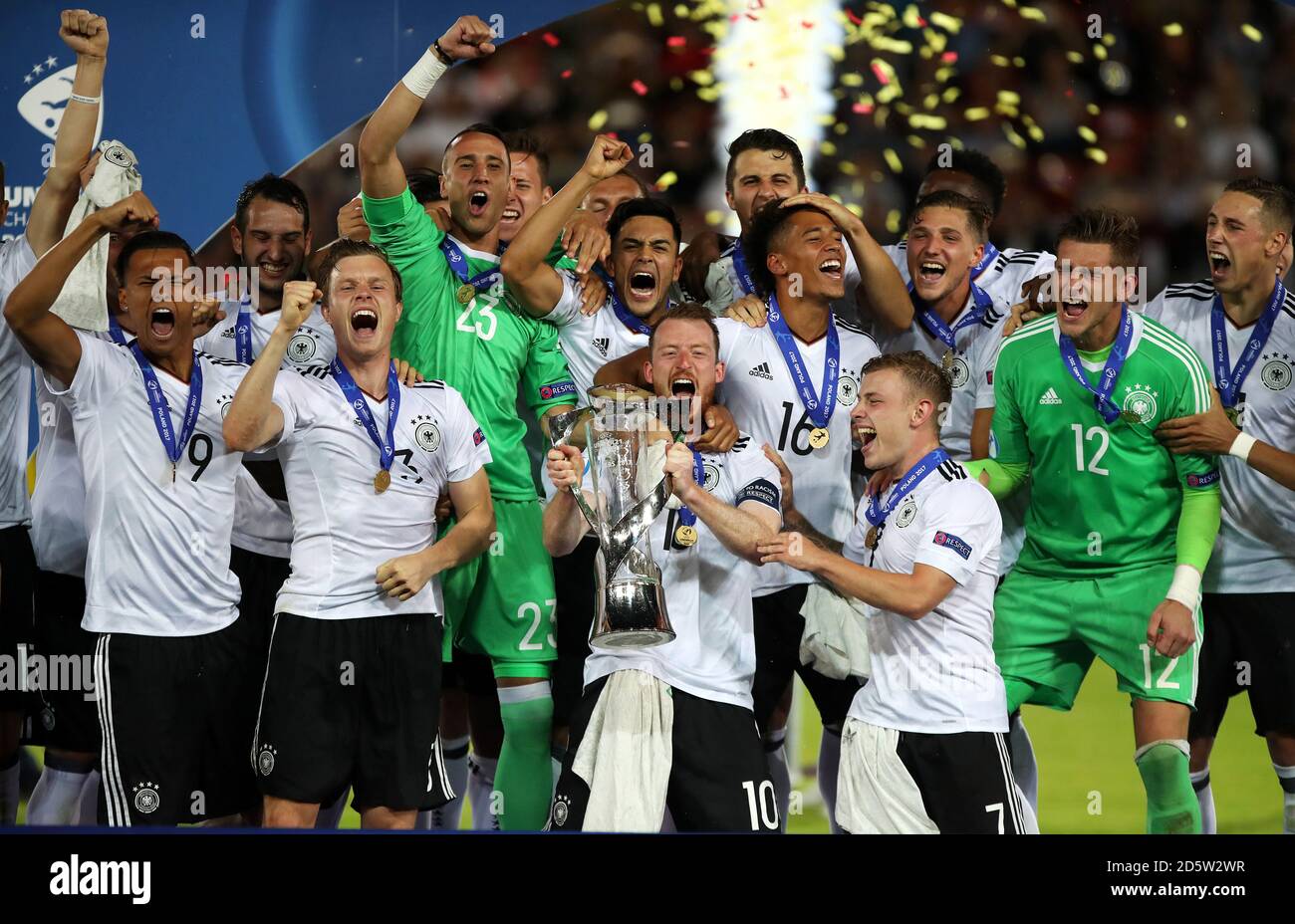 Germany's Maximilian Arnold lifts the UEFA European Under-21 ...