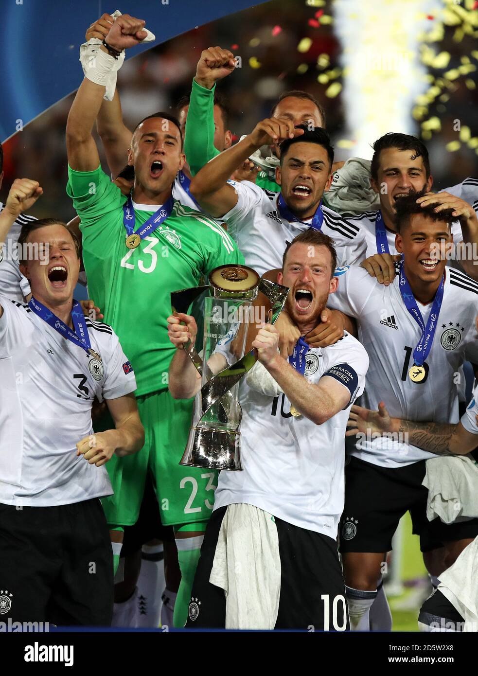 Germany's Maximilian Arnold lifts the UEFA European Under-21 ...
