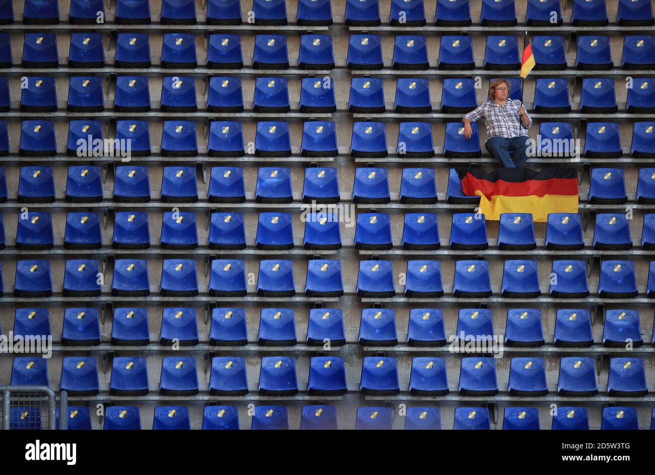 A Germany fan in the stand shows his support Stock Photo - Alamy