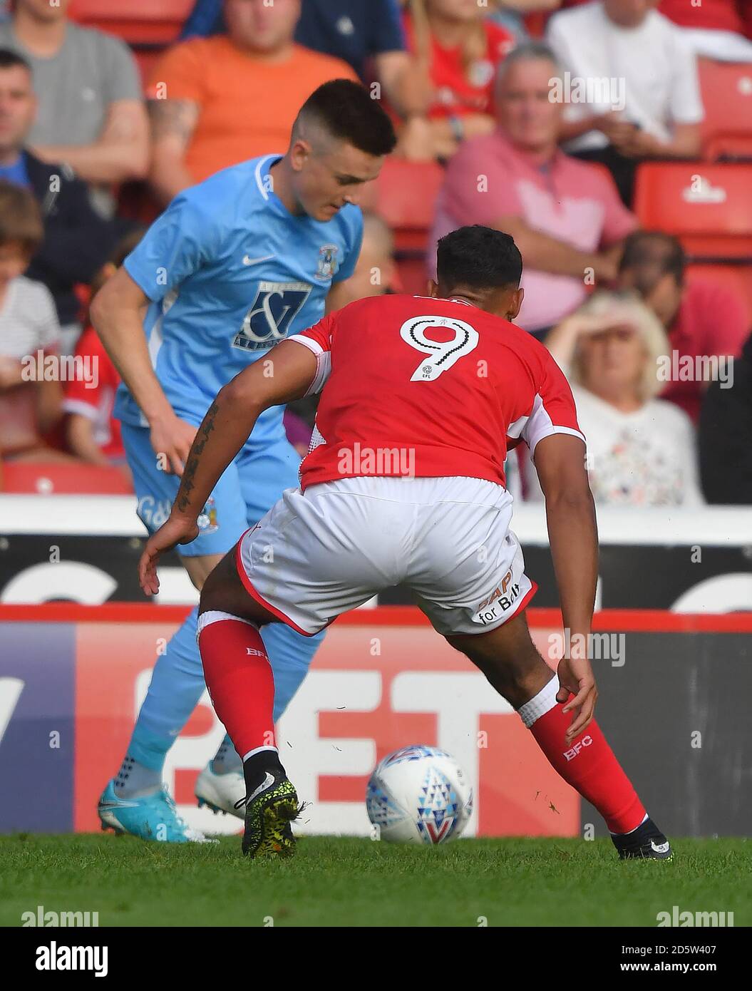 Coventry City's Darragh Leahy battles for the ball Stock Photo - Alamy