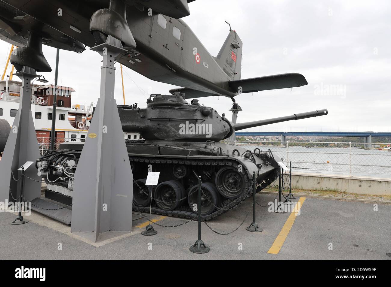ISTANBUL, TURKEY - SEPTEMBER 20, 2020: M47 Patton Tank in Rahmi M. Koc ...