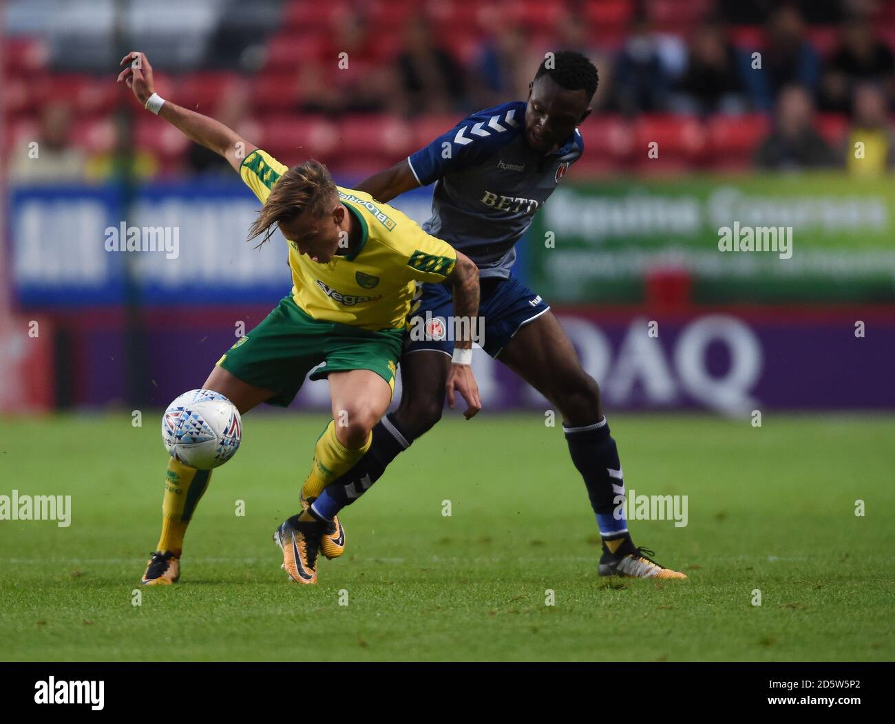 Norwich City's James Maddison battles with Charlton Athletic's Regan ...