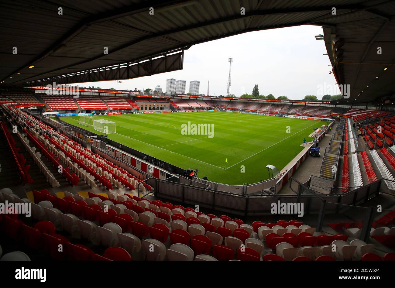 General view of the pitch at Sparta Stadion ahead of the match Stock ...