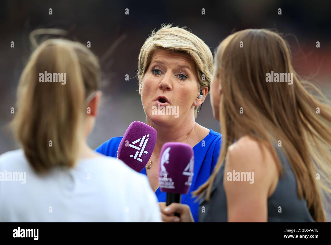 Presenter Clare Balding during the match Stock Photo - Alamy