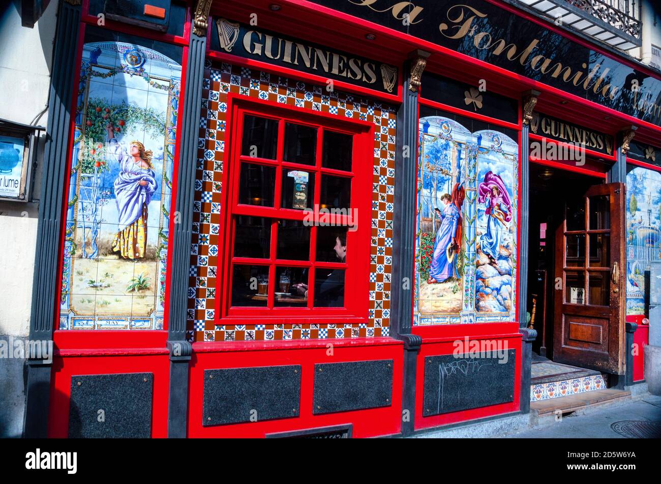La Fontanilla in Madrid Spain Spanish tiles Stock Photo - Alamy