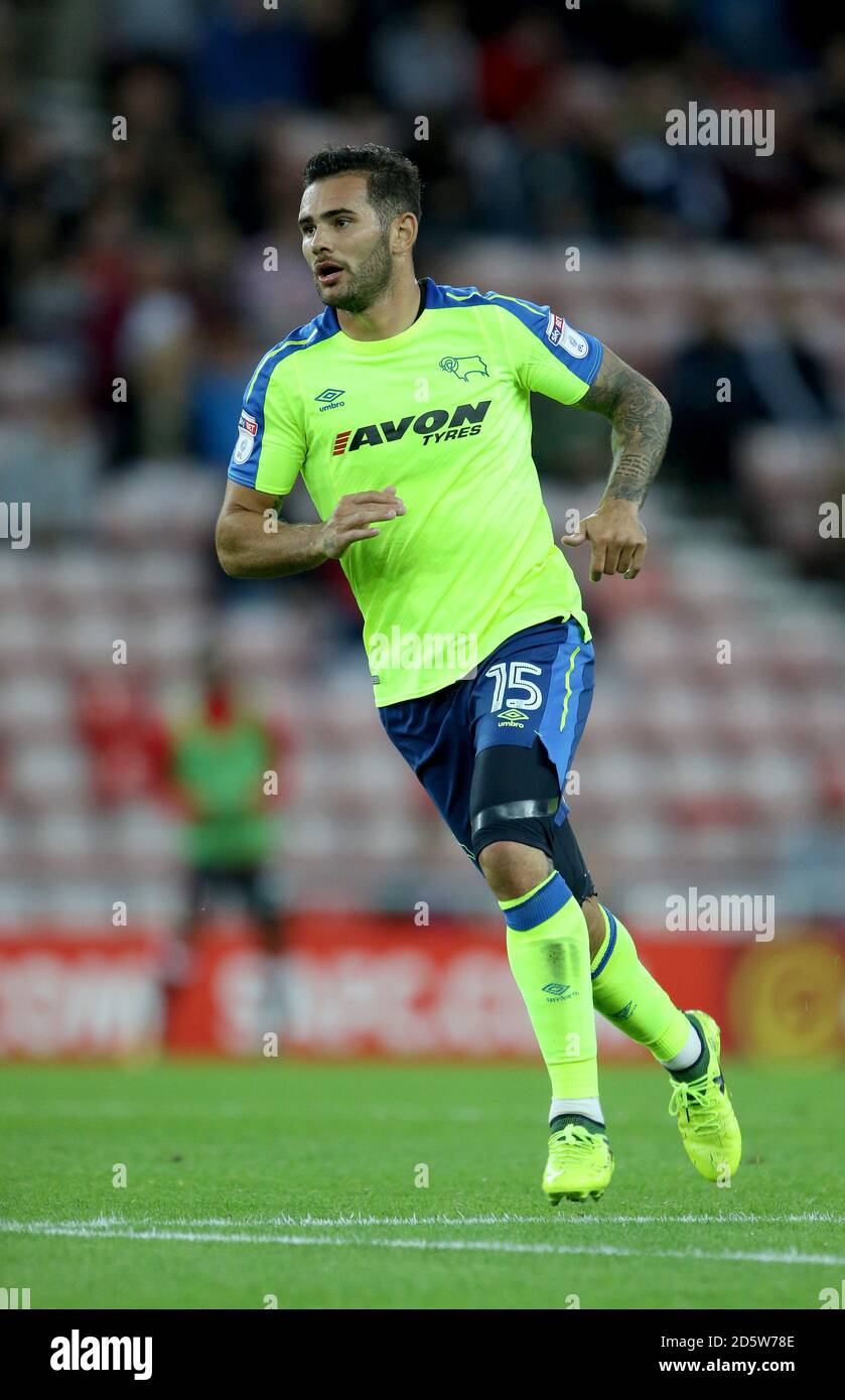 Derby County's Bradley Johnson Stock Photo - Alamy