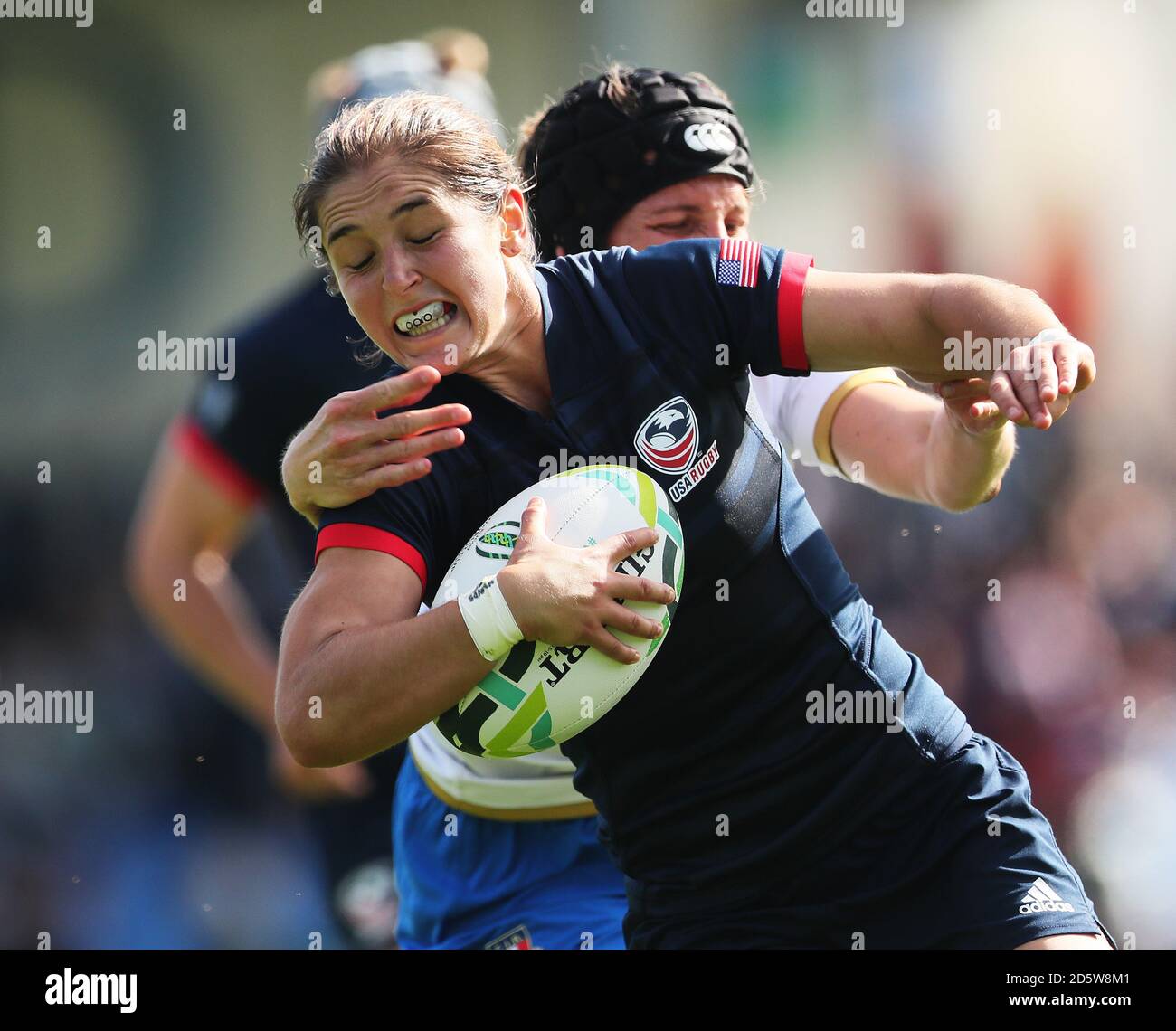 USA's Kimber Rozier goes over for her side's second try despite the ...