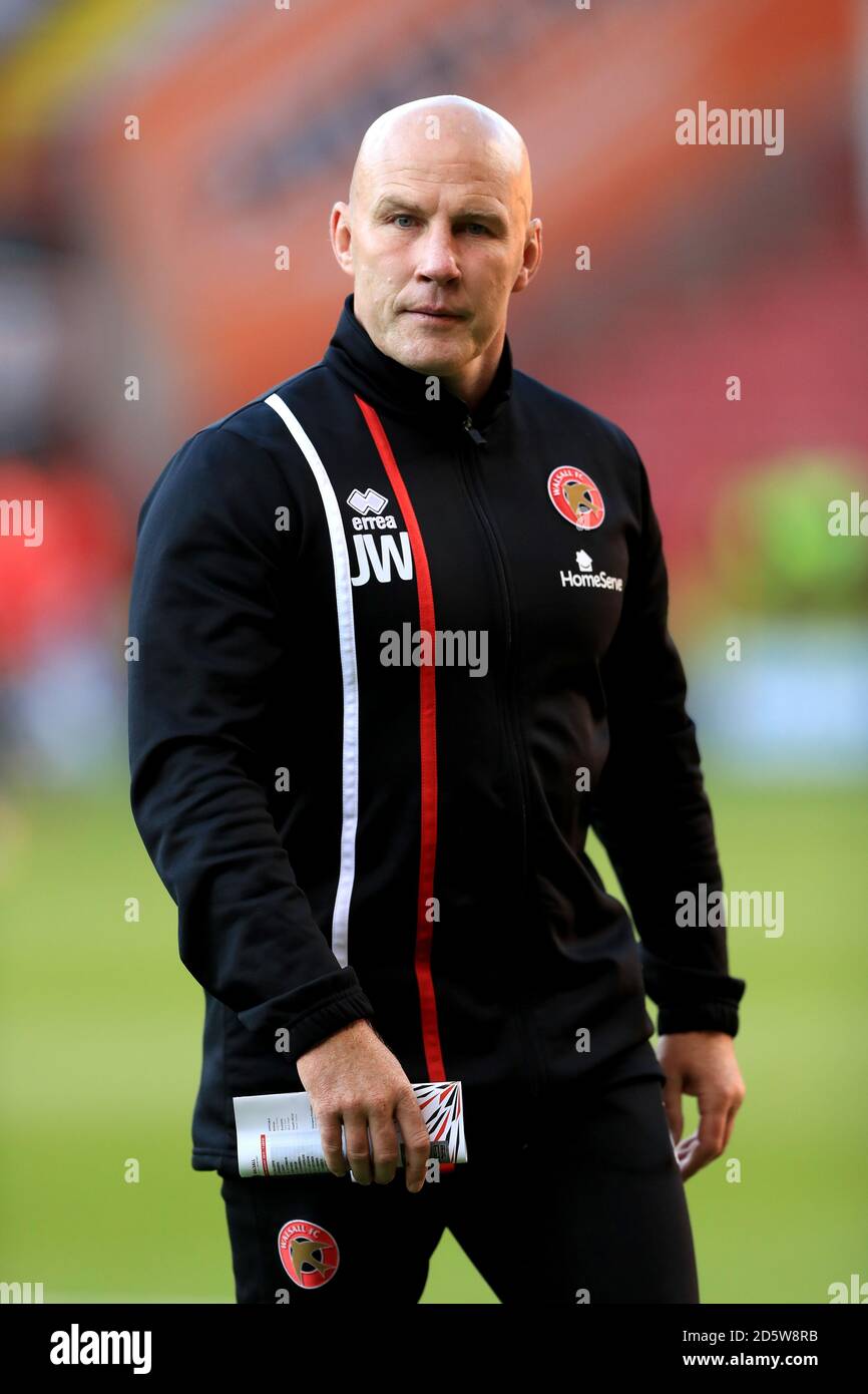 Walsall manager Jon Whitney Stock Photo - Alamy