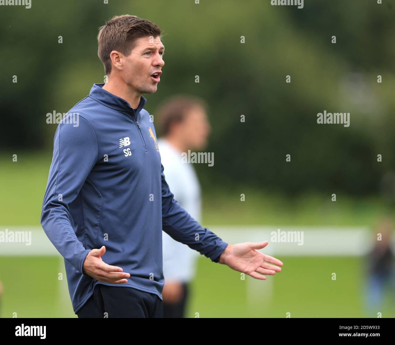 Liverpool's manager Steven Gerrard gestures on the touchline against ...